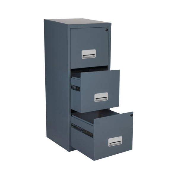 Pierre Henry 3 Drawer Maxi Filing Cabinet - Dark Grey/Granite – PrinceGB