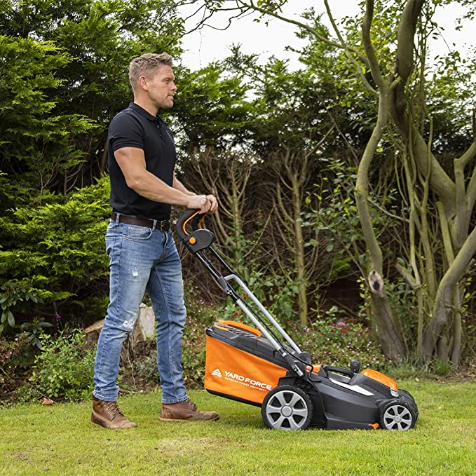 Yard Force 40V 34cm Cordless Lawnmower with Lithium-Ion battery & Quic ...